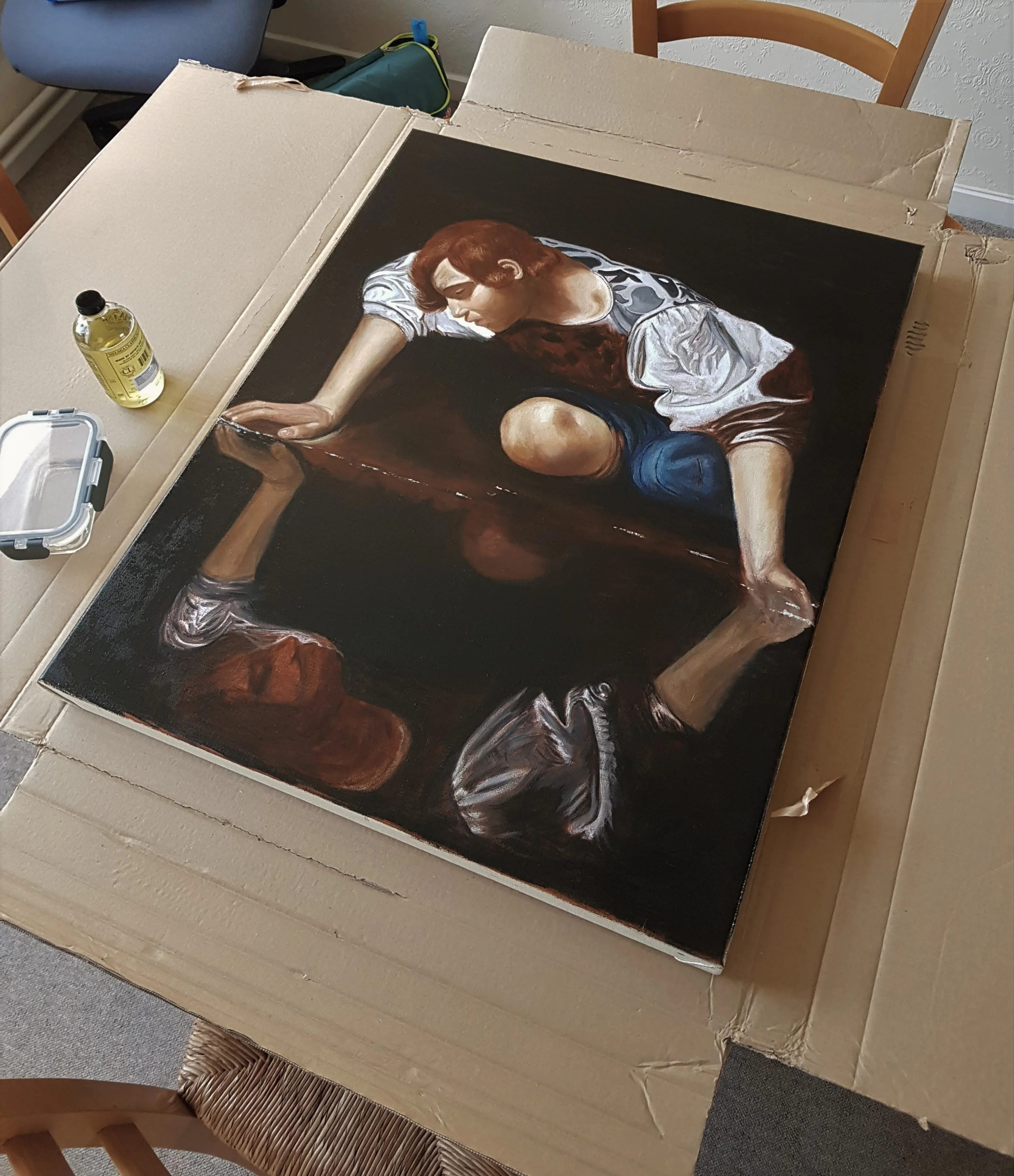 How to paint like Caravaggio: Master copy of “Narcissus” — Mathieson ...
