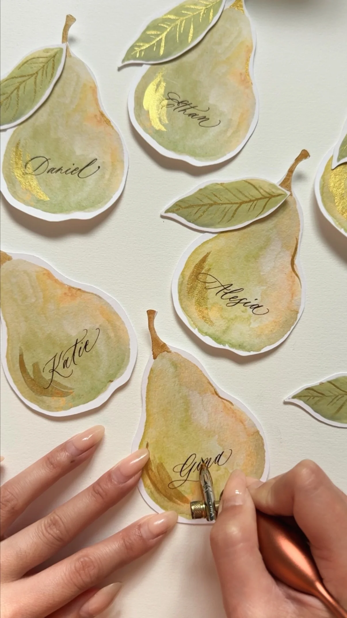 Folded Minimalist Place Cards — Rosemay Studio
