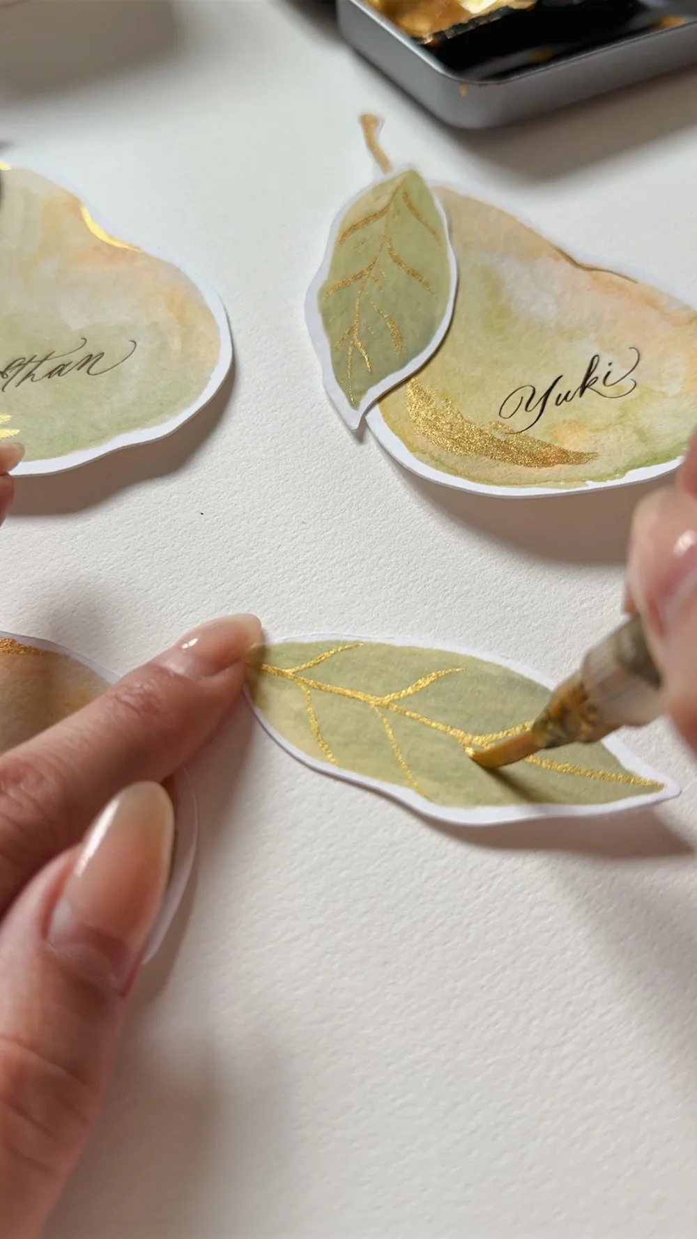 Folded Minimalist Place Cards — Rosemay Studio