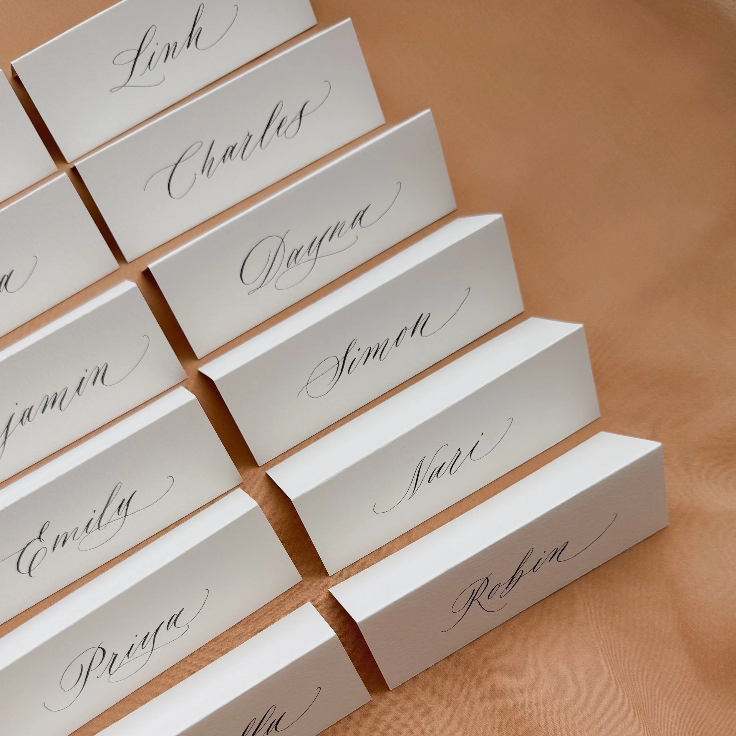 Folded Minimalist Place Cards — Rosemay Studio