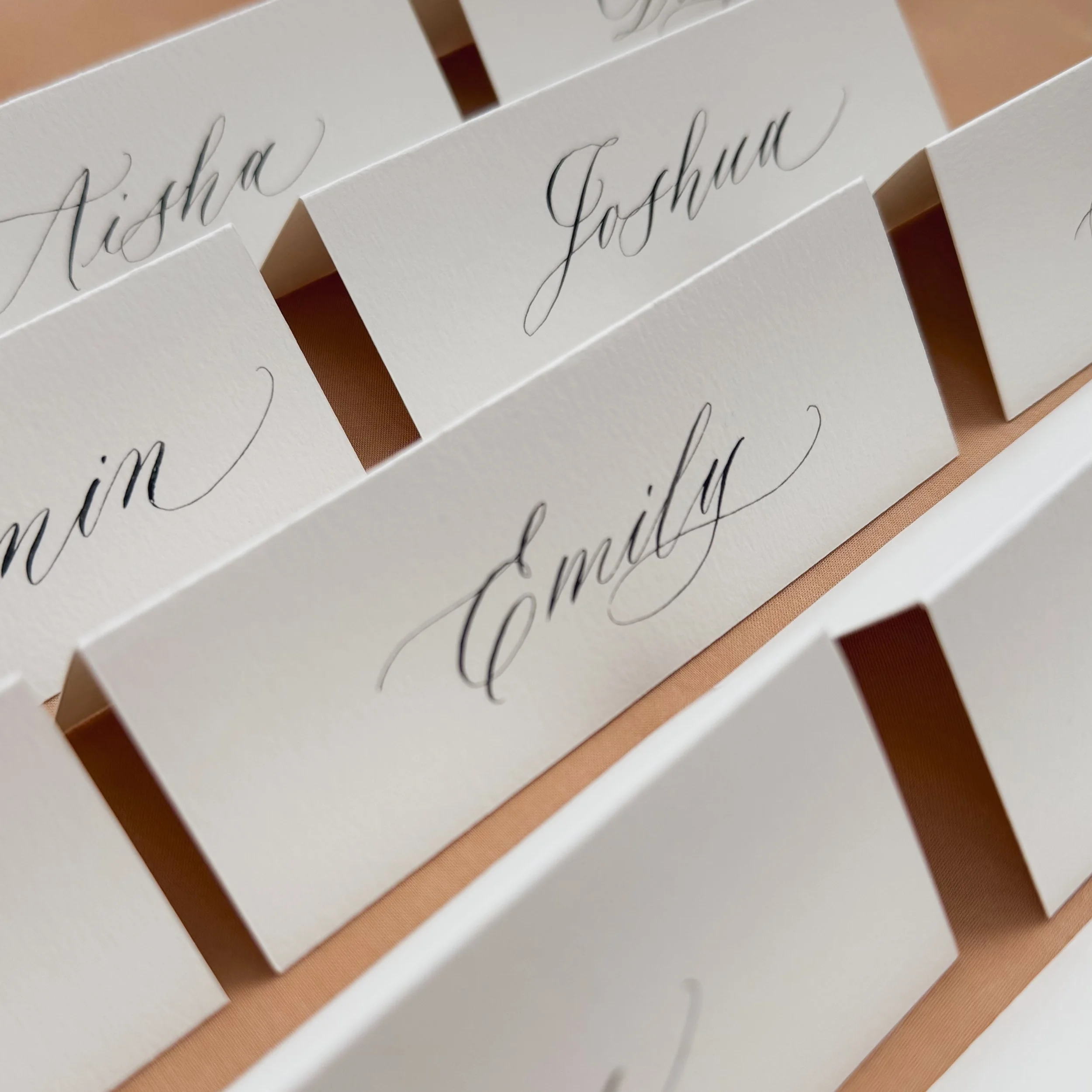 Folded Minimalist Place Cards — Rosemay Studio
