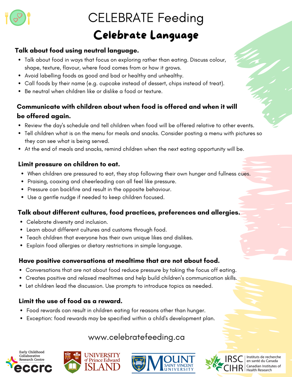 Resources — CELEBRATE Feeding :: We create a collaborative partnership ...