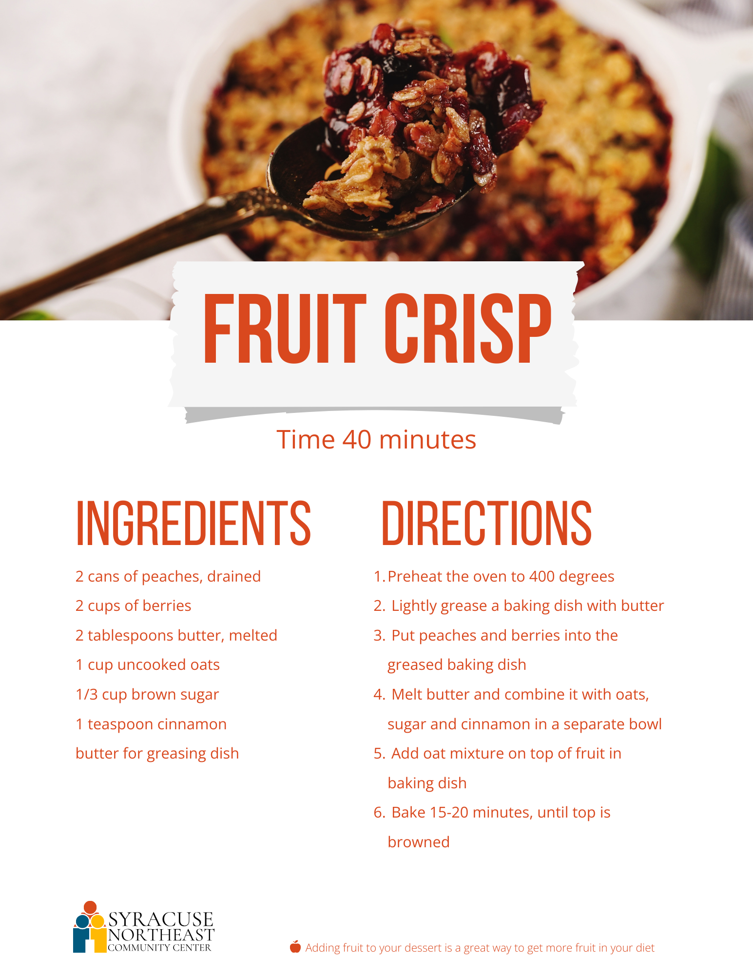 Kitchen Addition Recipes — Syracuse Northeast Community Center