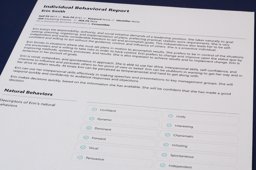 Behavioral Assessment for Organizations — AVA Assessment