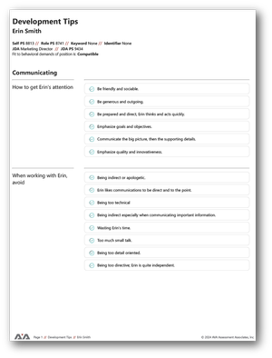AVA Behavioral Assessment — AVA Assessment