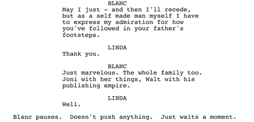 Razor-Sharp with a Twist: A Knives Out Script Analysis