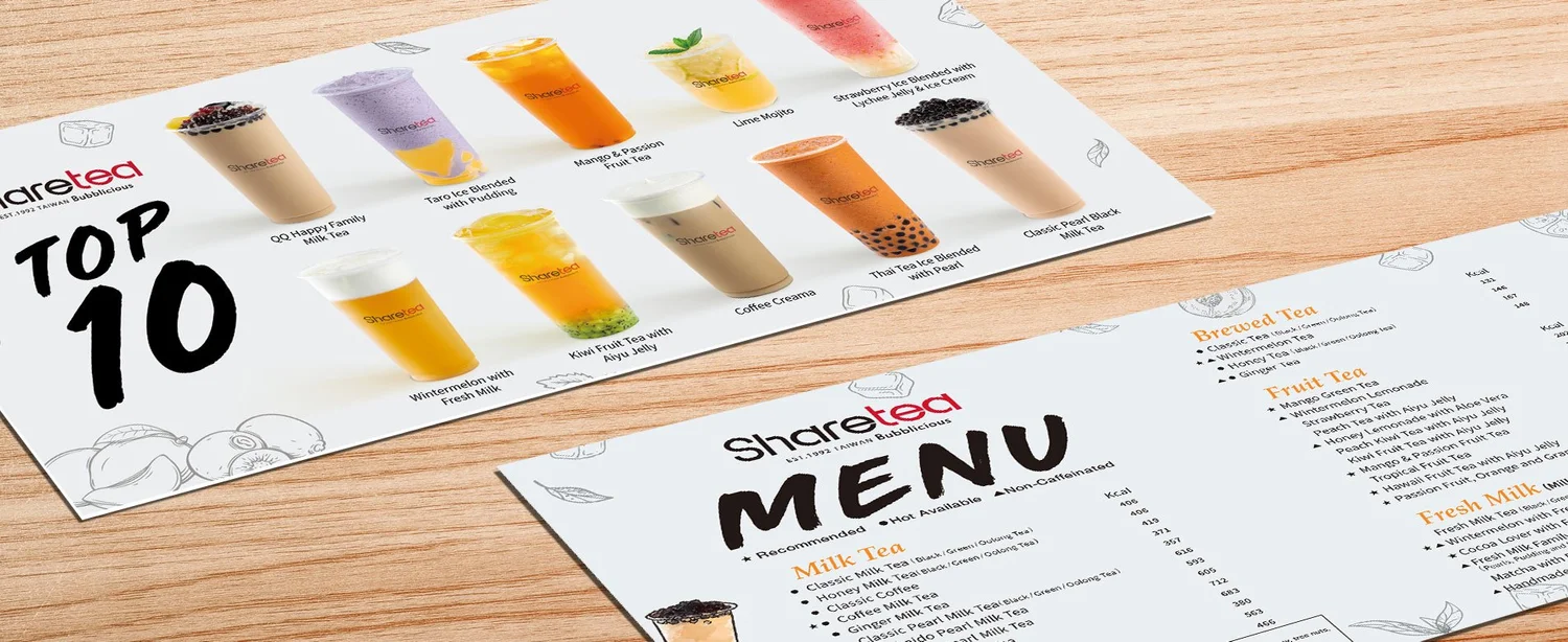 Sharetea Menu. Boba Milk Tea Drinks — Sharetea - Best Bubble Tea Brand