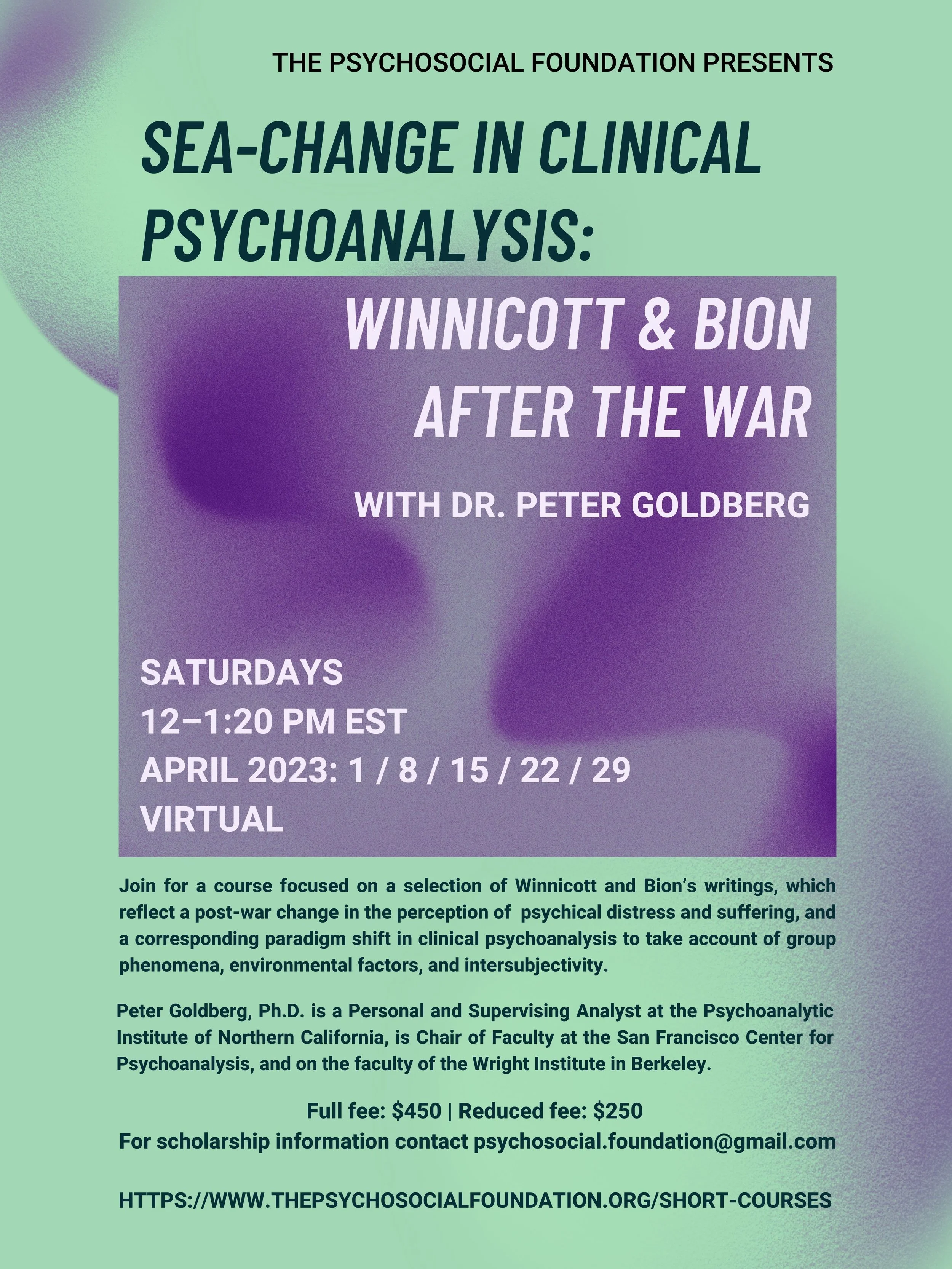 Short Courses — The Psychosocial Foundation