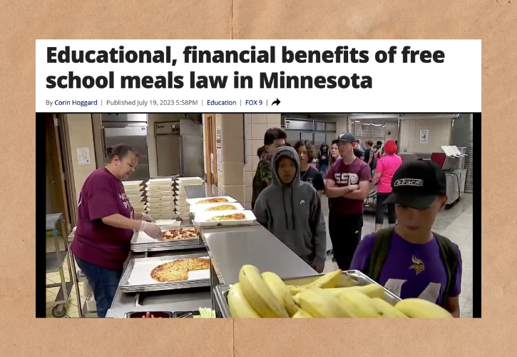 Fox9: Educational, financial benefits of free school meals law in ...