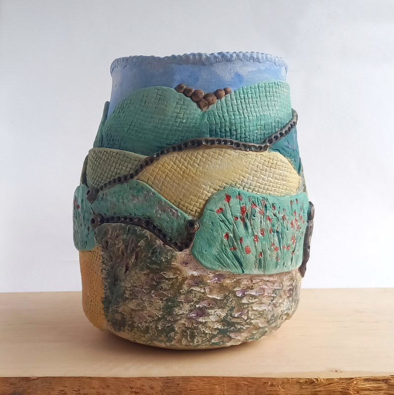 Ceramic Landscape Vase — Fi Cooper Ceramics