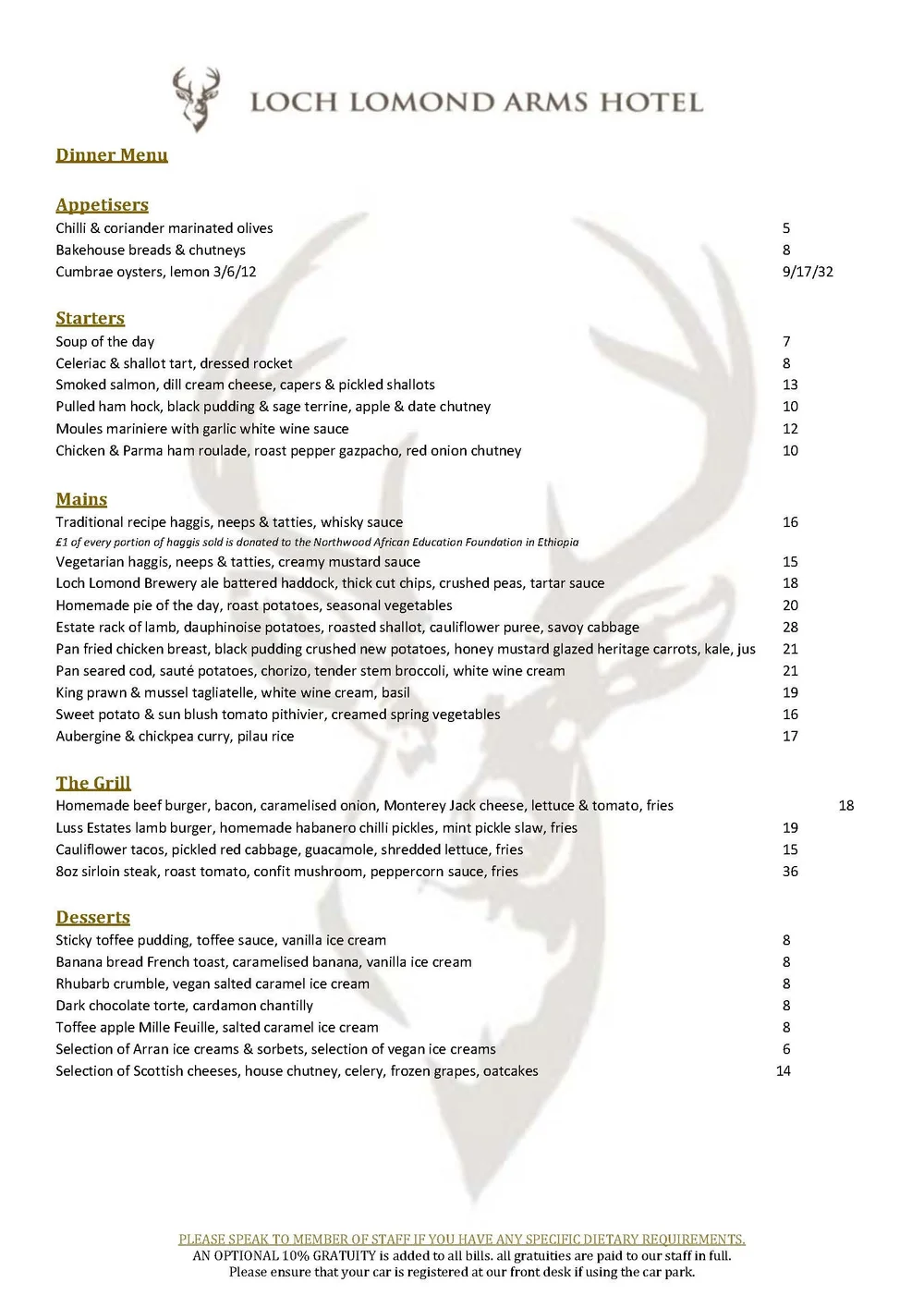 Eat & Drink — The Loch Lomond Arms