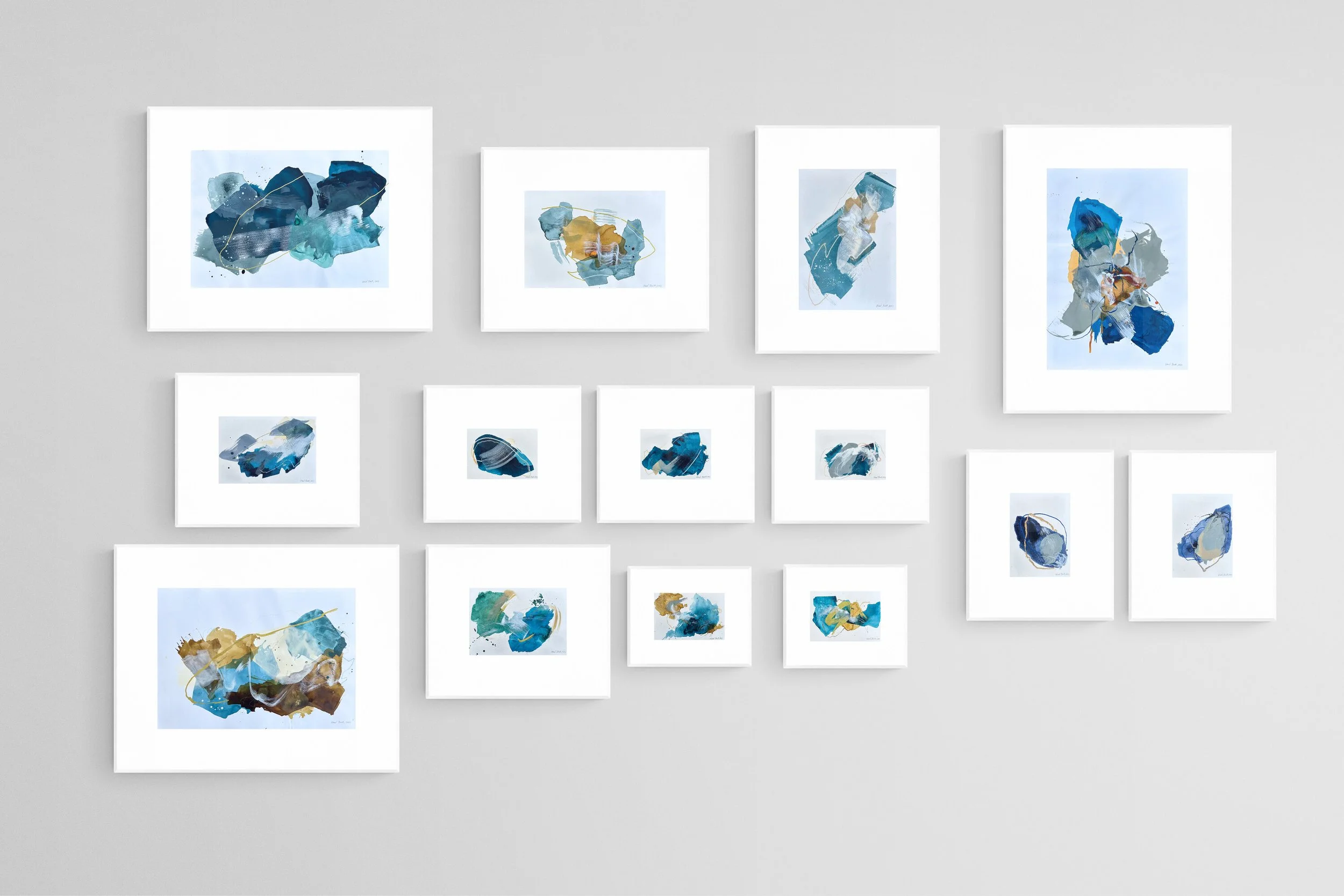 Original abstract painting new collection on paper for sale — VERED ...