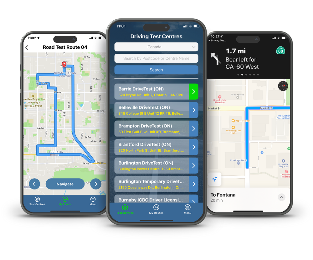 Ontario G & G2 Road Test Routes - Free App