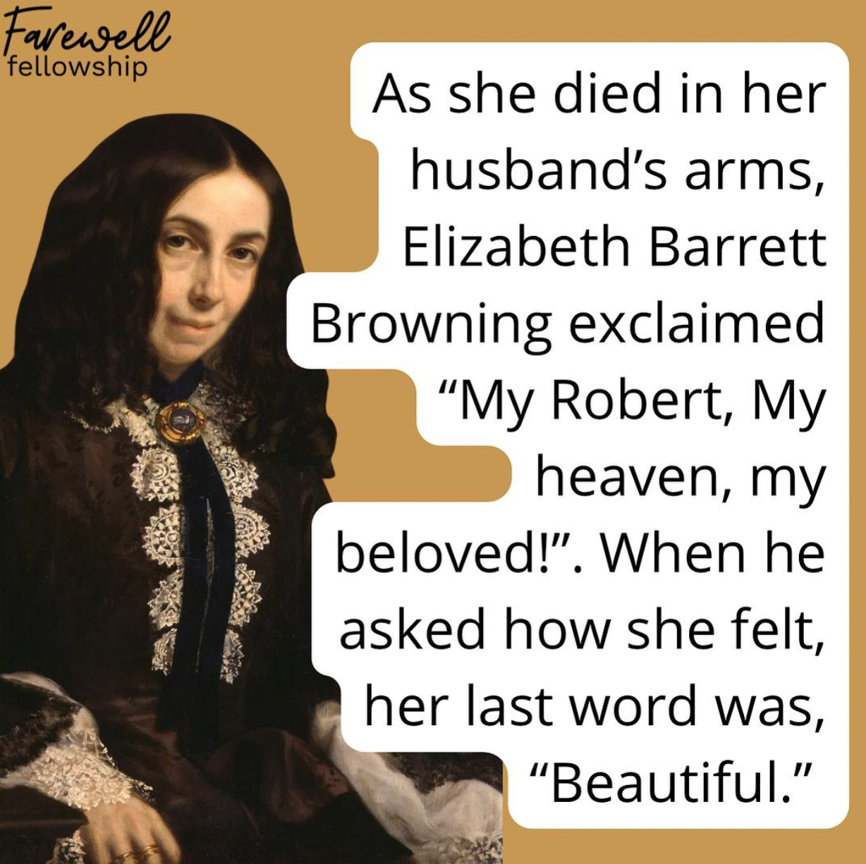 Elizabeth Barrett Browning’s Beautiful Death — Farewell Fellowship
