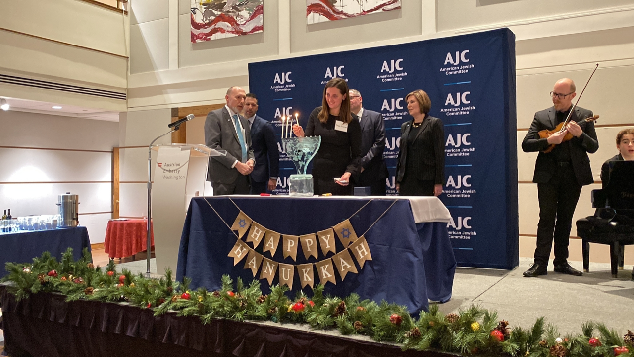 The Embassy and AJC Celebrate Hanukkah Together in DC — Austria in USA