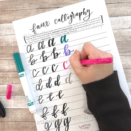 brush pen lettering for beginners — Hand Lettering by Bethany