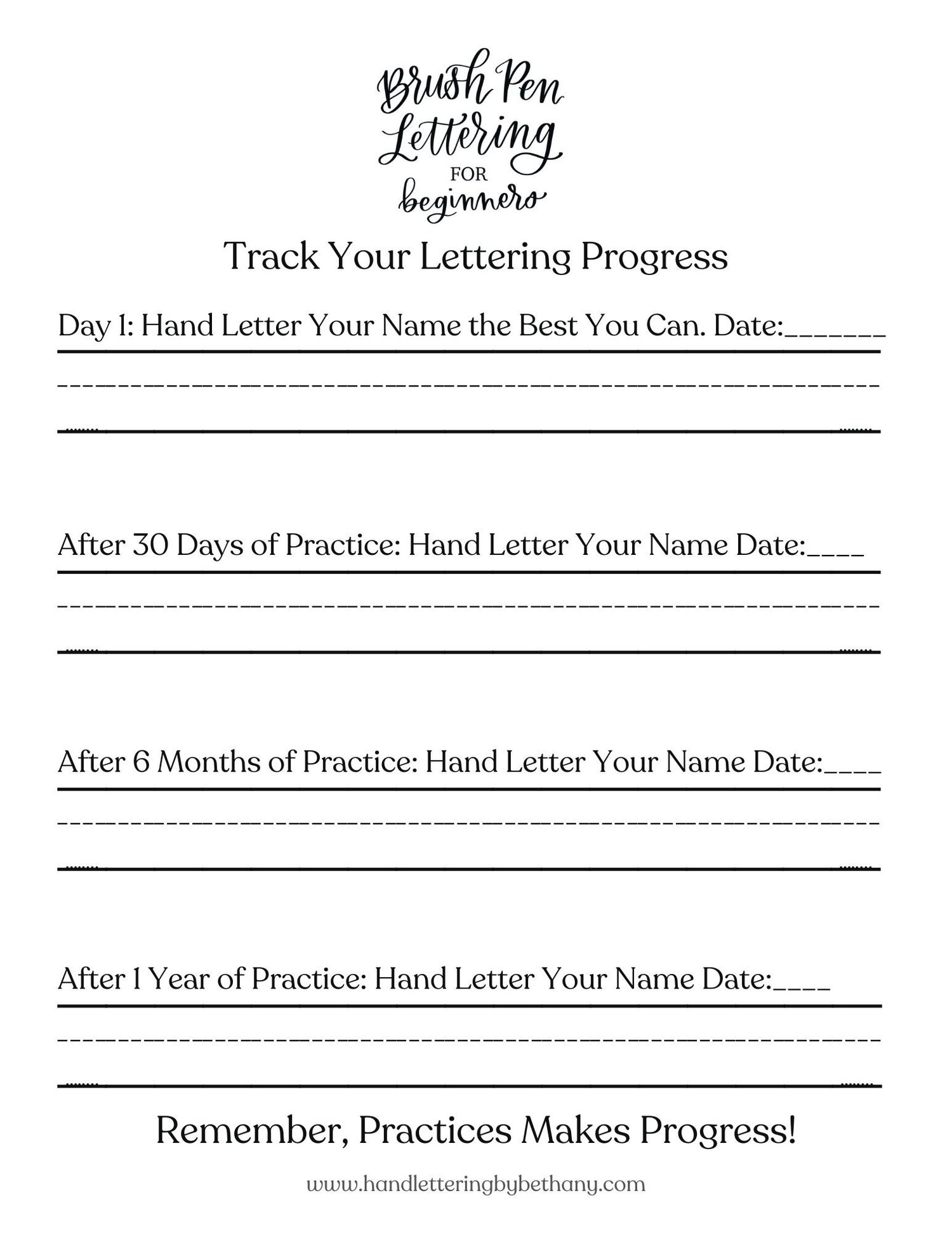 How to Measure Your Brush Pen Lettering Progress — Hand Lettering by ...