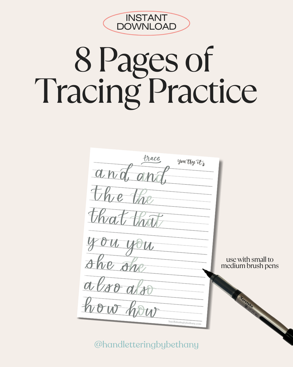 Lettering Workbooks — Hand Lettering by Bethany