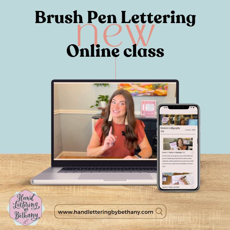 NEW Online Lettering Class for Beginners! — Hand Lettering by Bethany