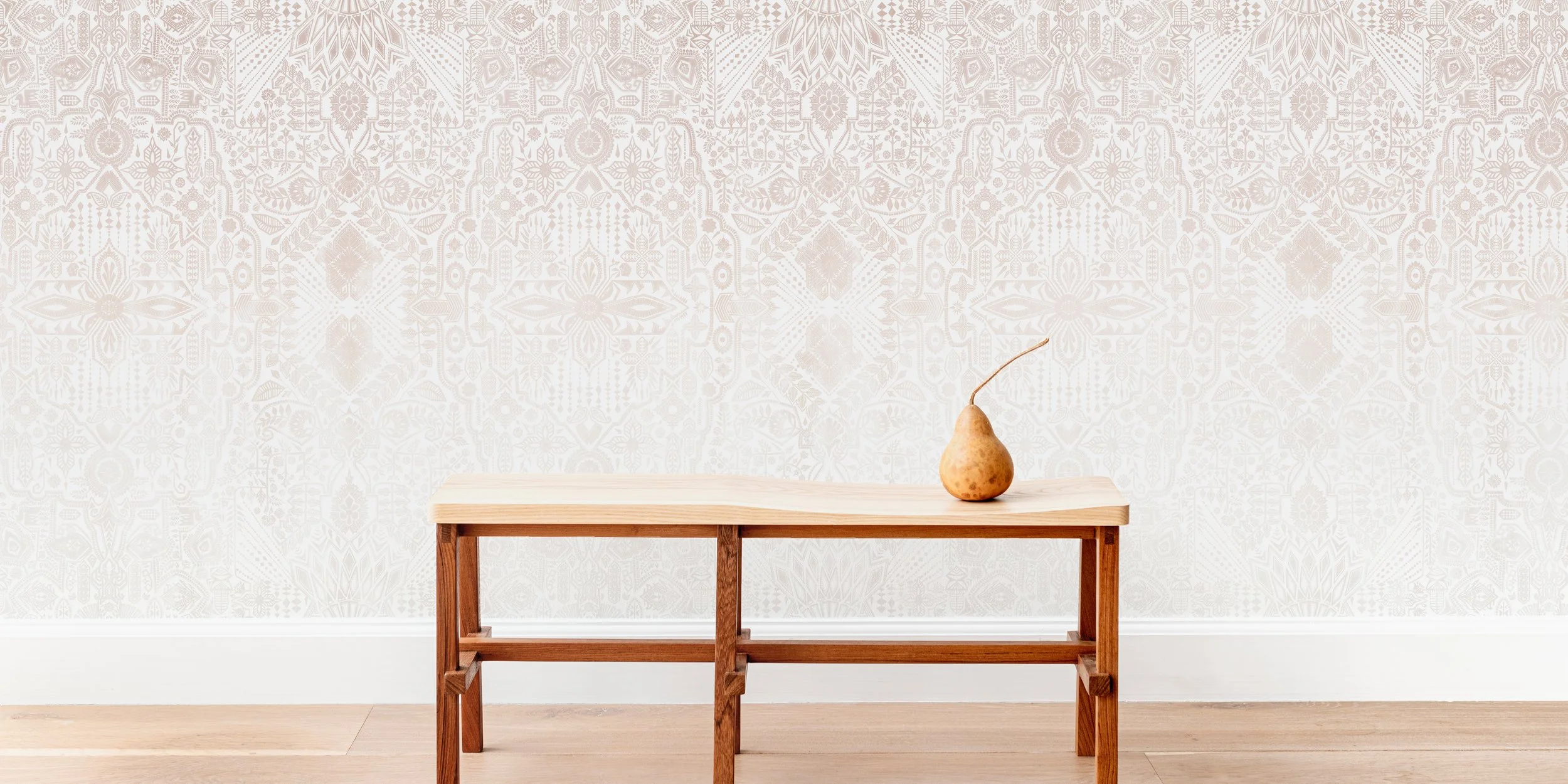 Aztec Boho Wallpaper – Hand-Painted Ombre Mural with Aztec Ethnic ...