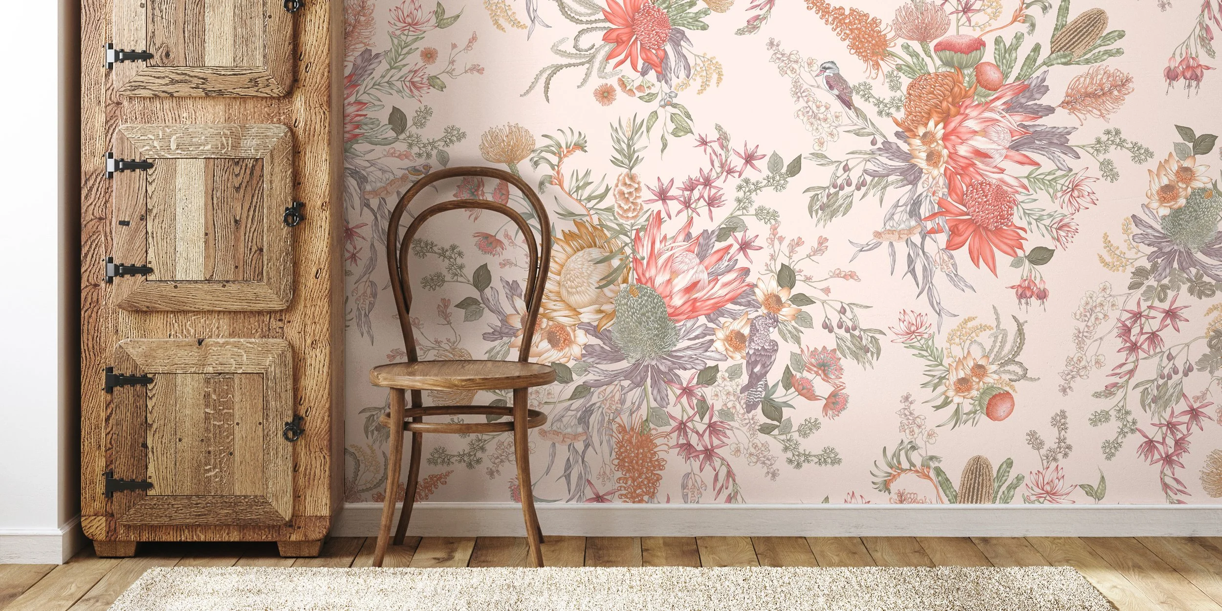 Australian native floral wallpaper — Olive & The Cowboy Wallpaper