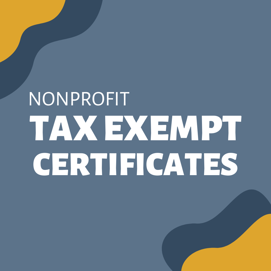 Tax Exempt Certificates — DevoCenter Digital