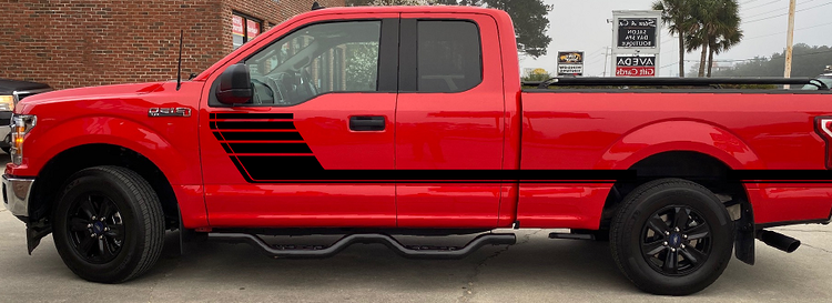 Ford Bronco Retro Chromatic Stripes Decal Kit — Wraps Ink