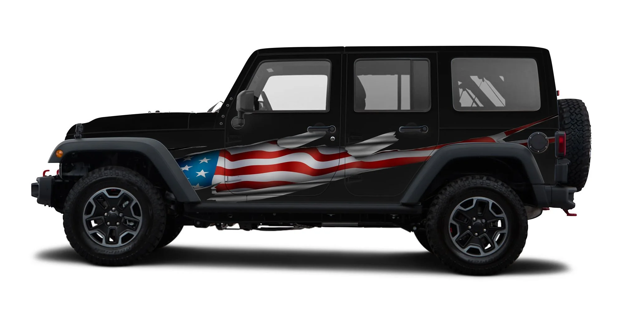 Jeep Wrangler JL - American Flag Bear Arms — Wraps Ink