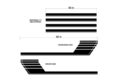 Ford Bronco Retro Chromatic Stripes Decal Kit — Wraps Ink