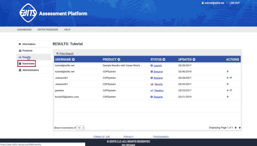 EdITS Assessment Platform (EAP) Support Pages — EdITS: Career Guidance ...