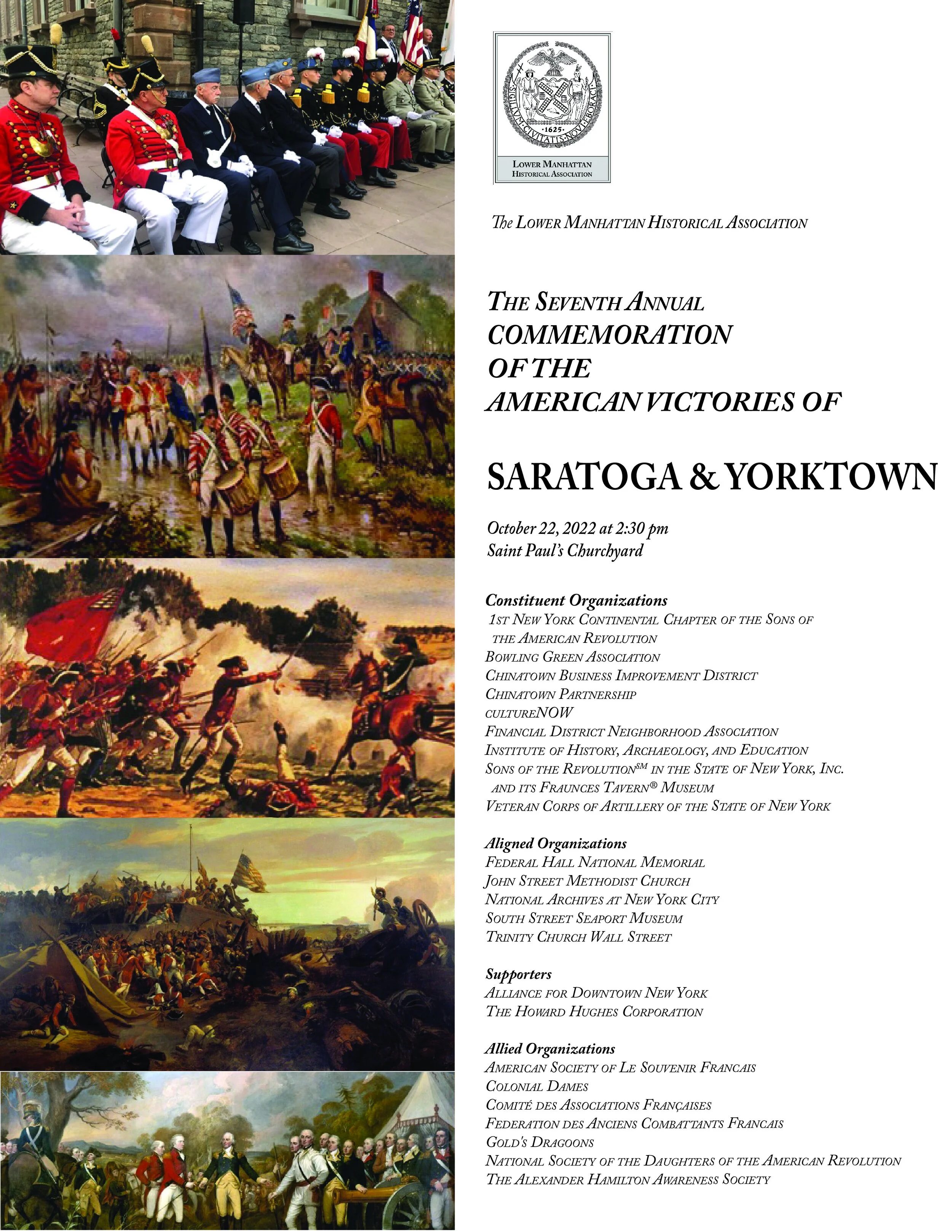 2022 Saratoga Yorktown — LOWER MANHATTAN HISTORICAL ASSOCIATION