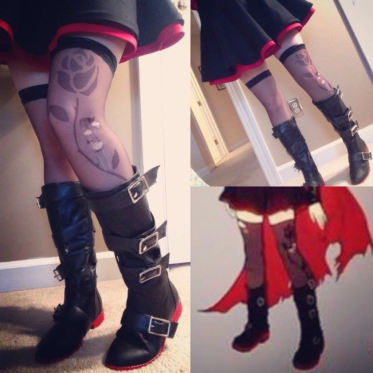 Mini Tutorial: RWBY V4 Ruby Rose tights — Mangoloo Cosplays