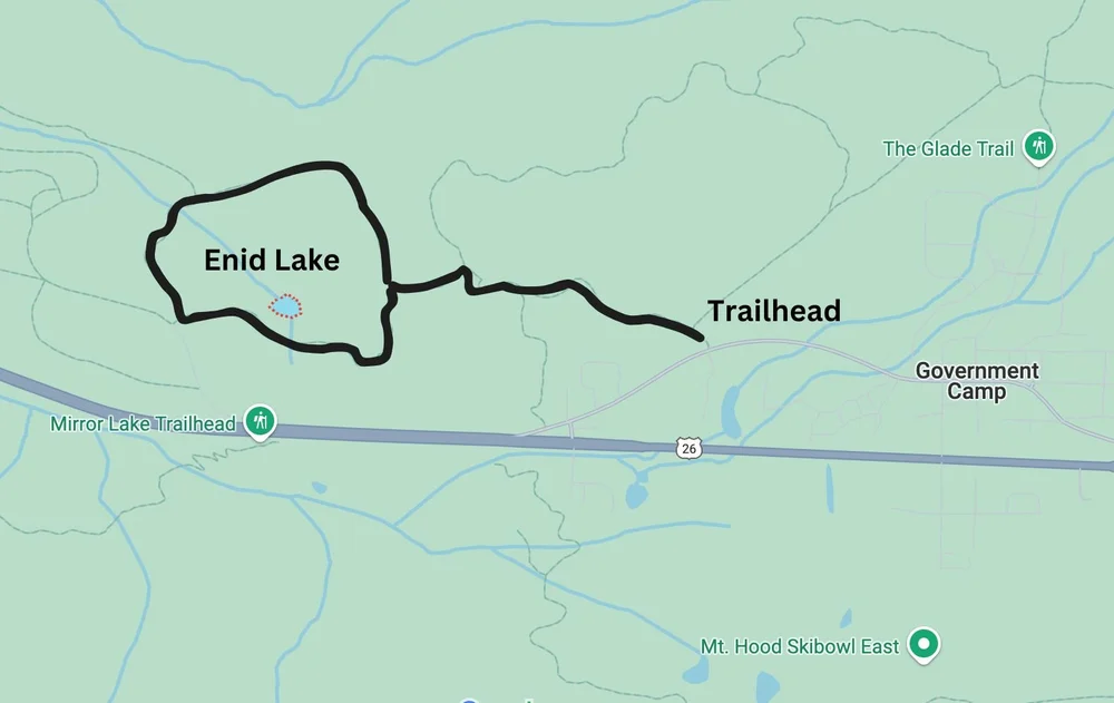 Government Camp to Enid Lake Snowshoe Trail — Pines and Vines