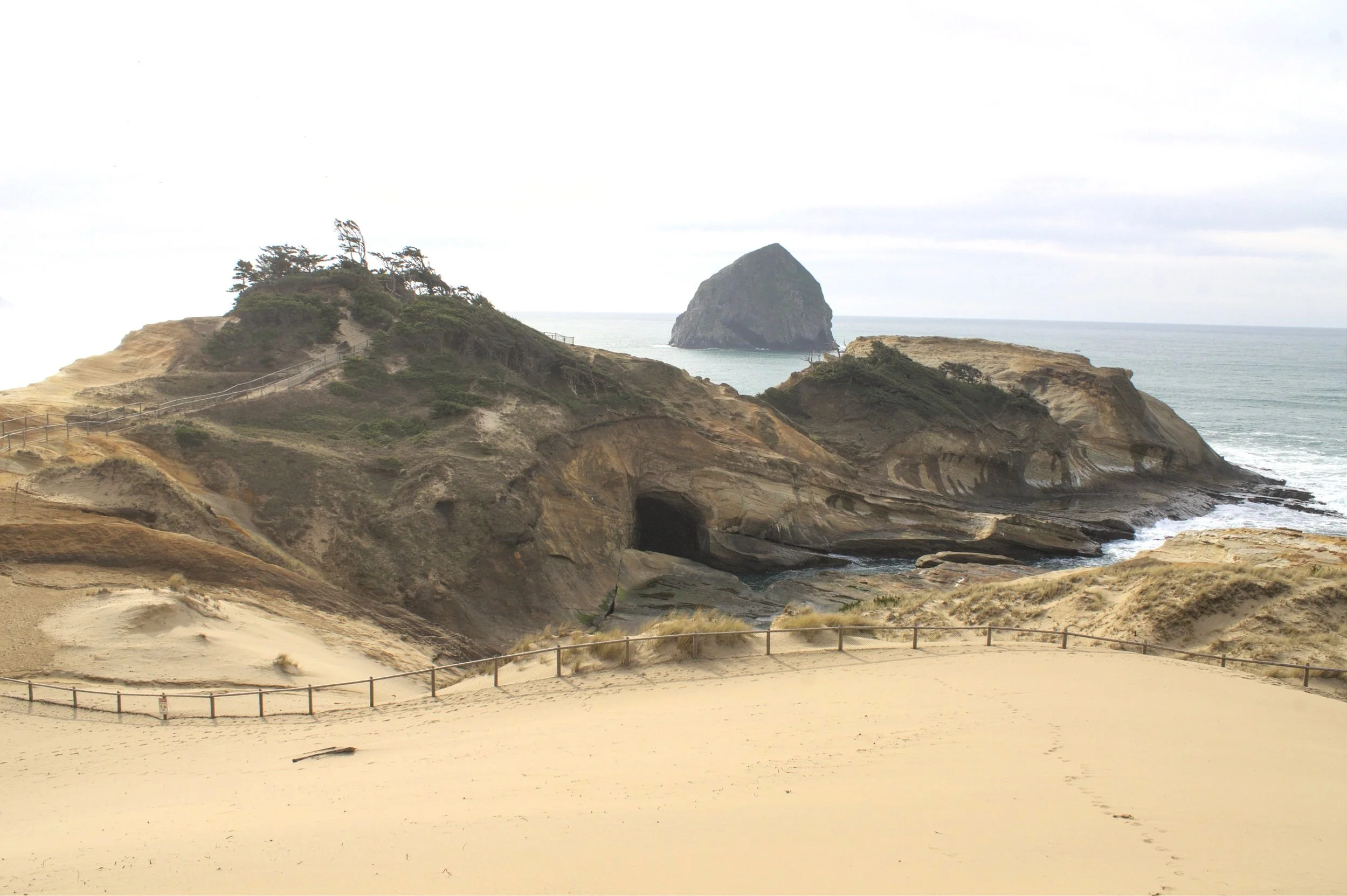 Cape Kiwanda and Its Big Sinkhole — Pines and Vines — Pines and Vines