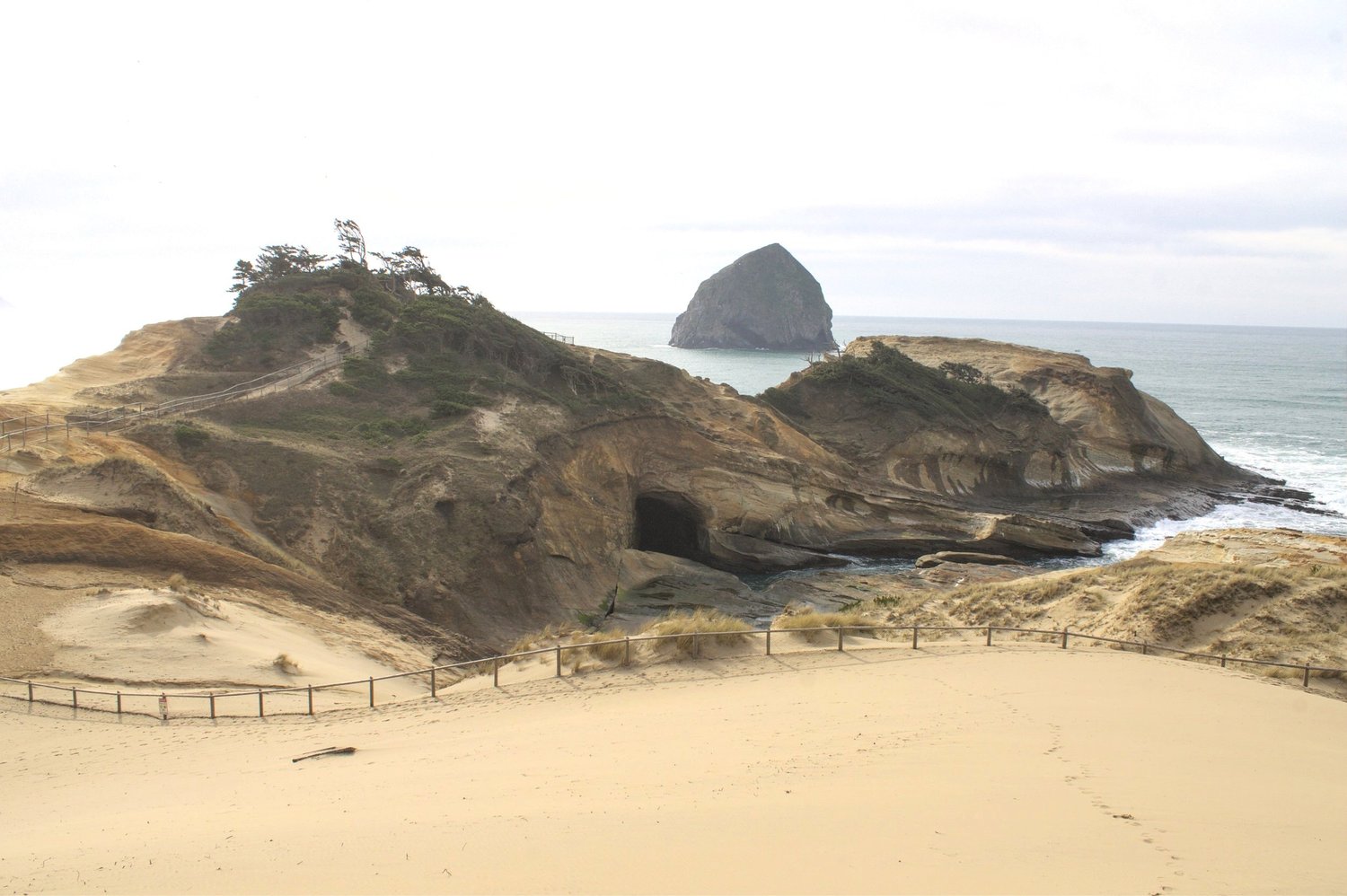 Cape Kiwanda and Its Big Sinkhole — Pines and Vines — Pines and Vines