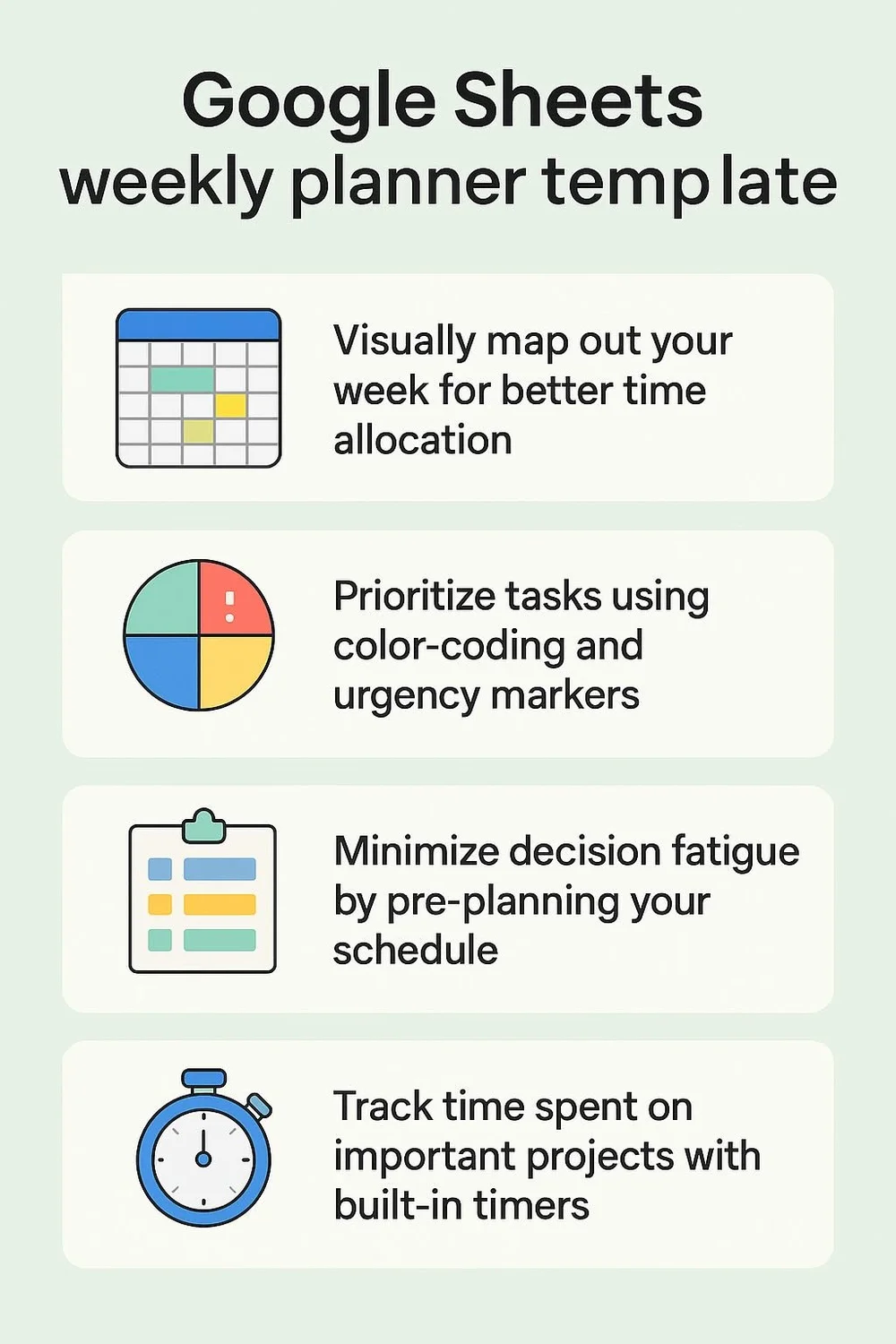 The Ultimate Weekly Planner Google Sheets Template: Free Tutorial ...
