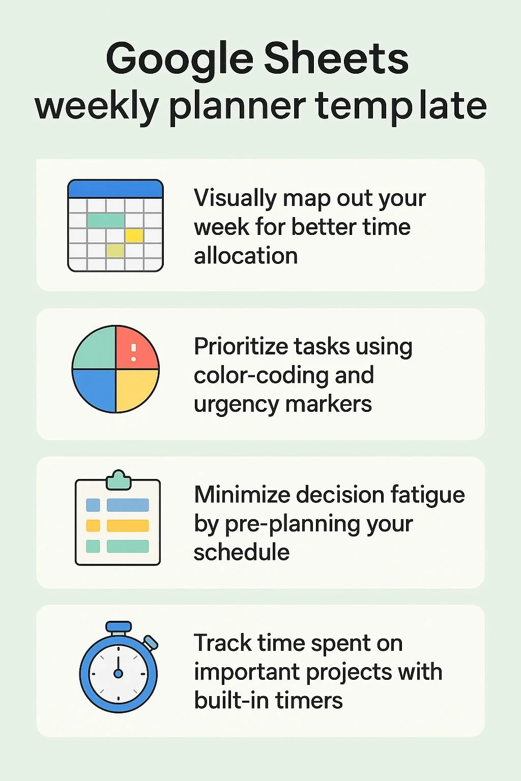 The Ultimate Weekly Planner Google Sheets Template: Free Tutorial ...