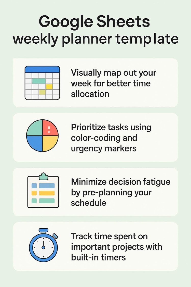 The Ultimate Weekly Planner Google Sheets Template: Free Tutorial ...