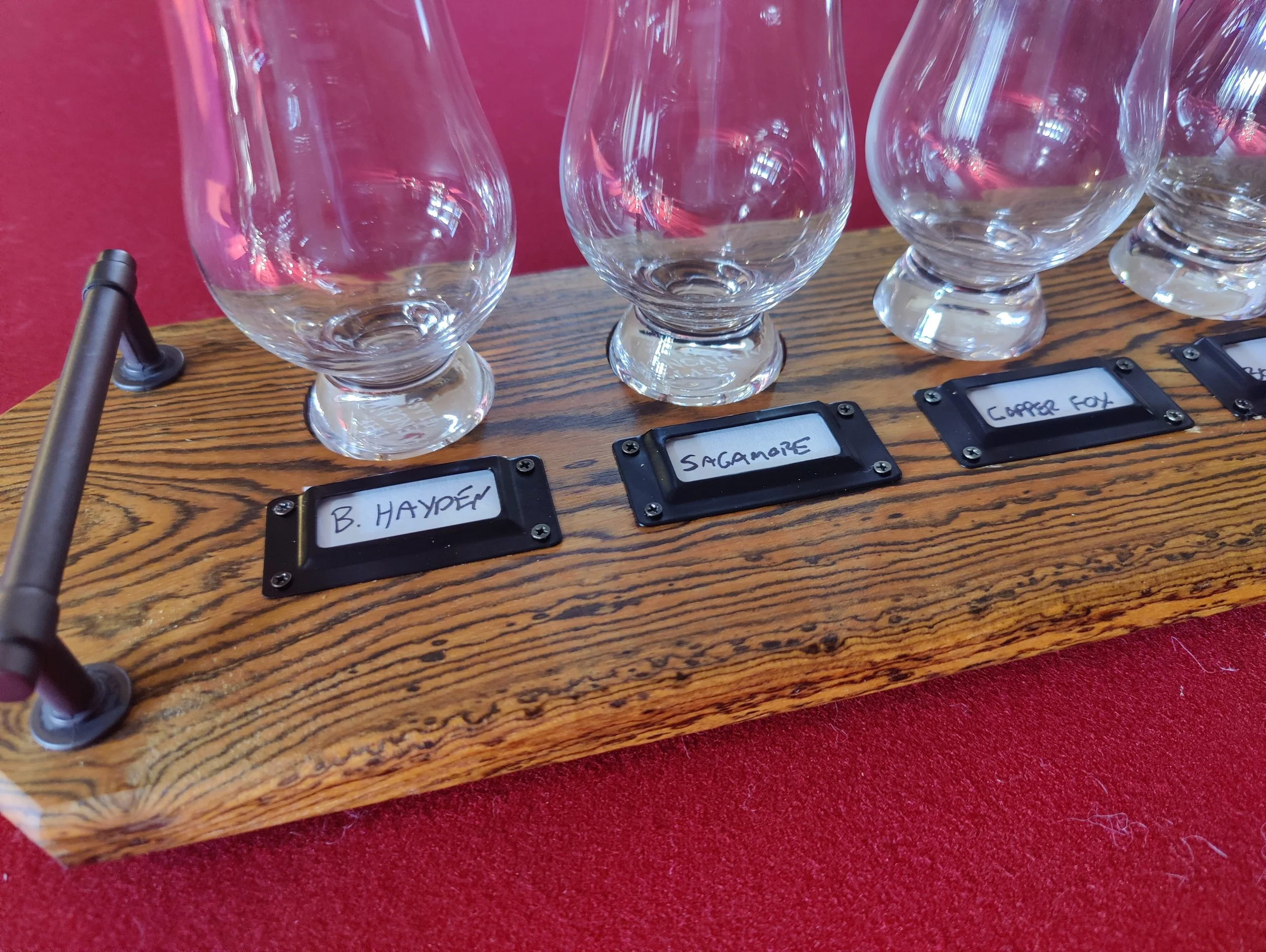 Whiskey Tasting Flight Set Made From Beautiful Bocote wood with Labels ...