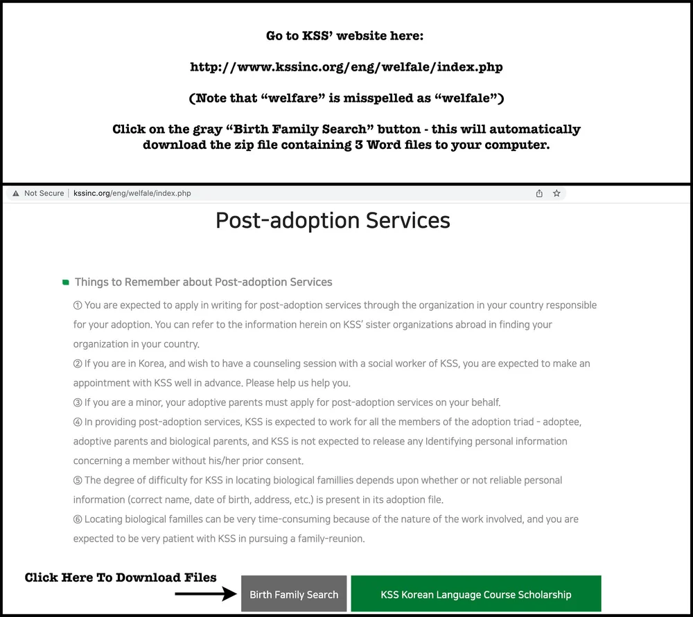 OUTDATED AFTER JUNE 15th, 2025: Step By Step KSS Birth Family Search ...