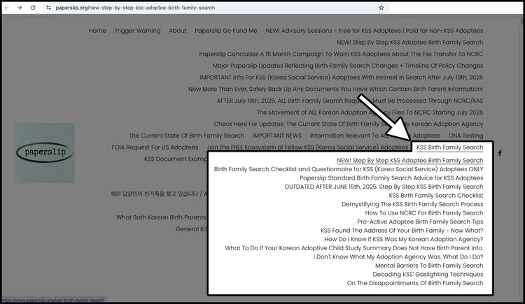 NEW! Step By Step KSS Adoptee Birth Family Search — Paperslip