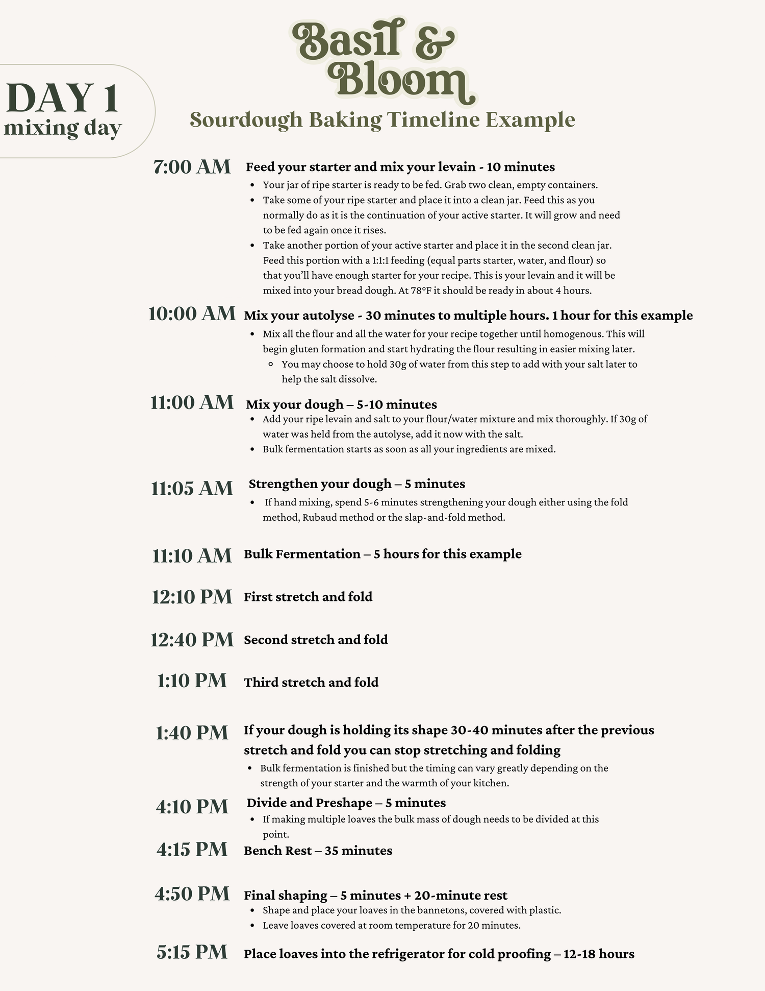 Tried and True Sourdough Recipe — Basil & Bloom