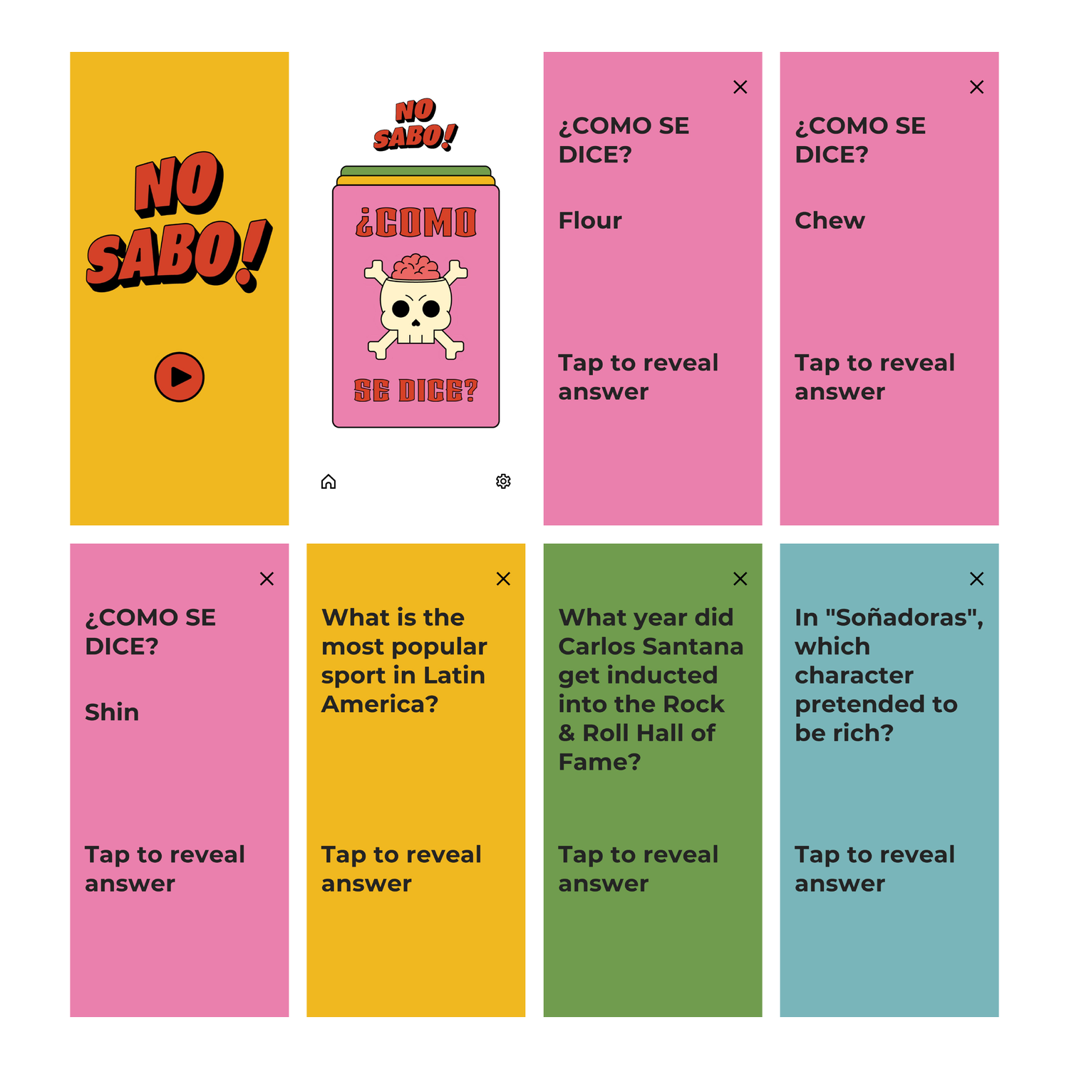 No Sabo | Spanish Trivia Game for No Sabo Kids — Kanine Games