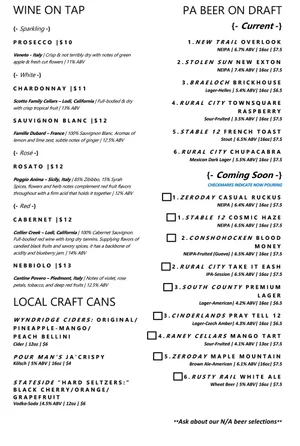 Bar 1888 Menu — Southern Market - Lancaster City