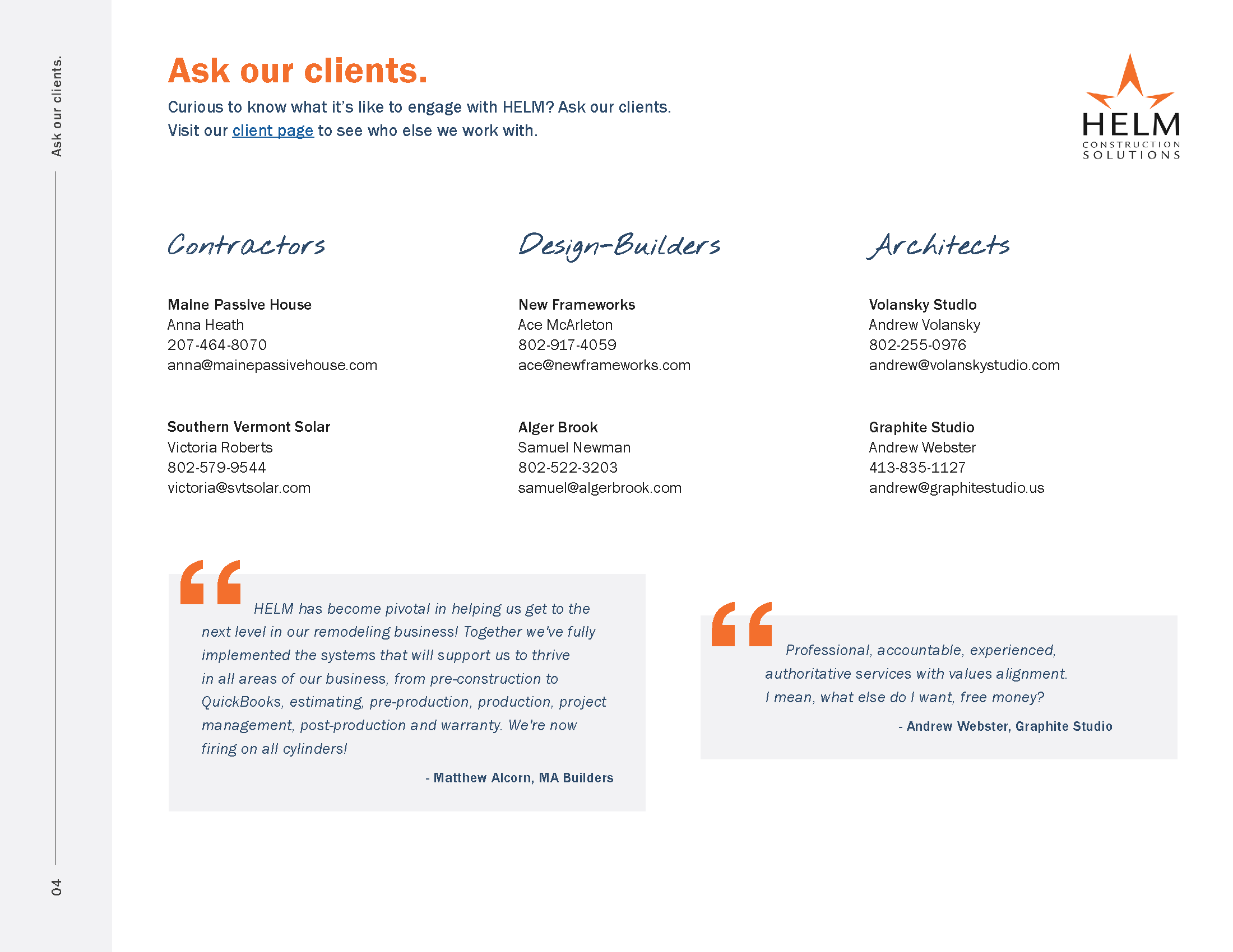 Working with HELM — HELM Construction Solutions