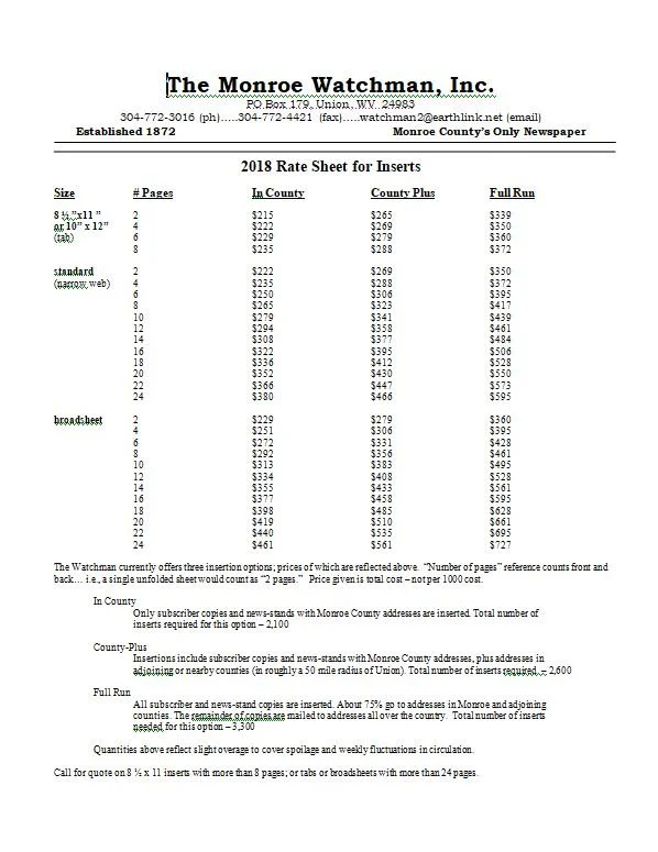 Gallery 1 — The Monroe Watchman Newspaper