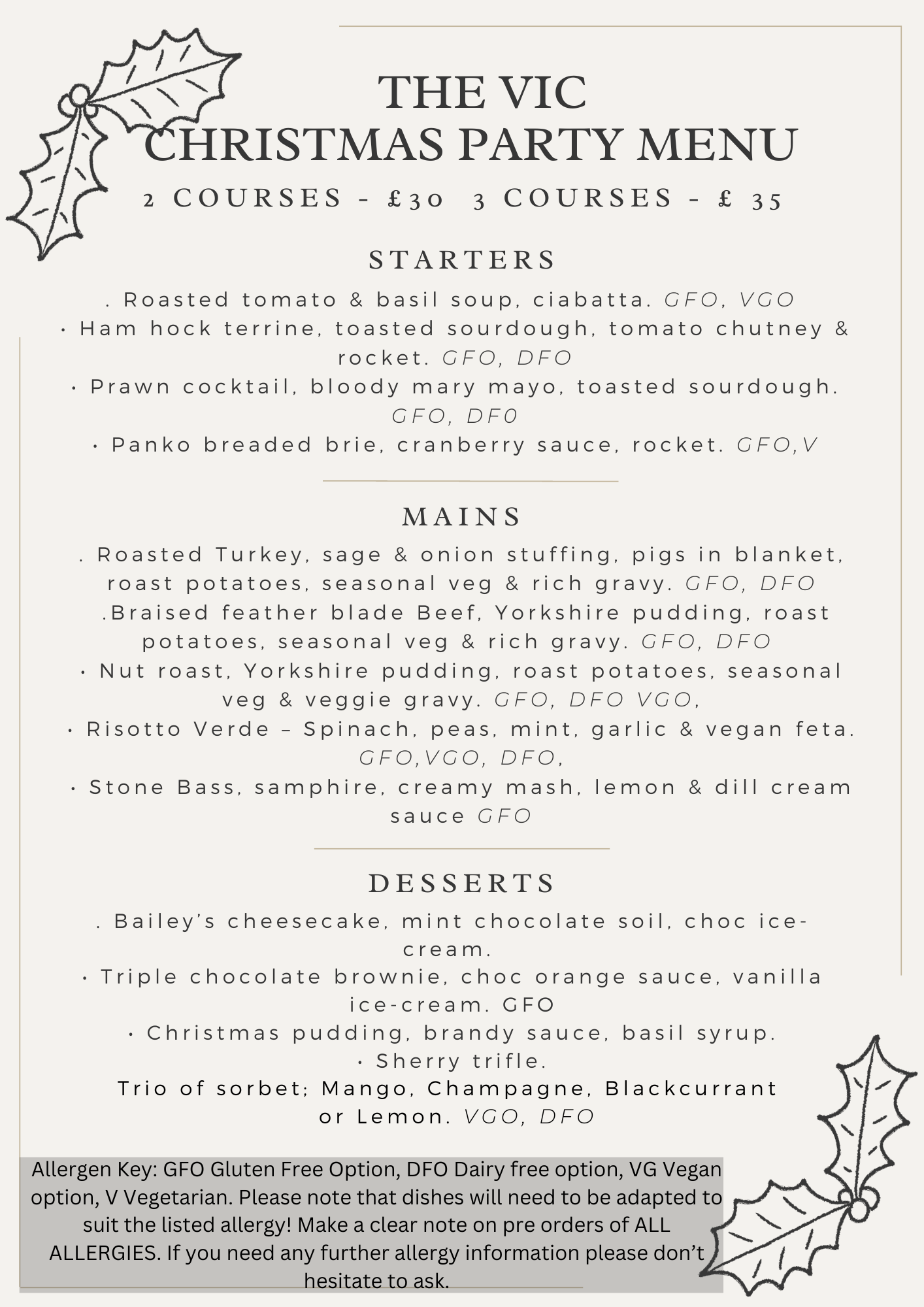 Christmas — Victoria Pub & Kitchen
