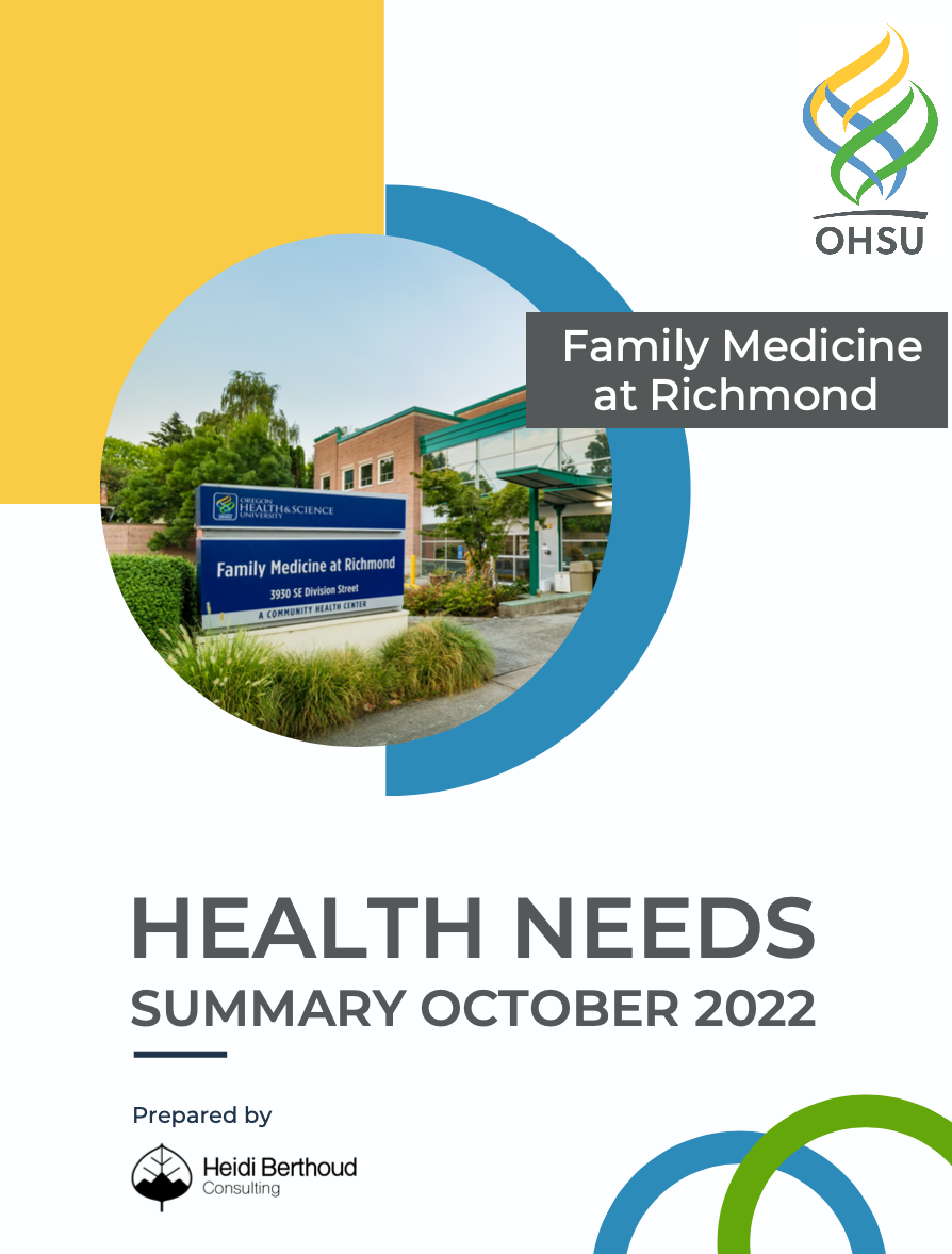 Oregon Health and Sciences University Richmond Clinic Health Summary ...