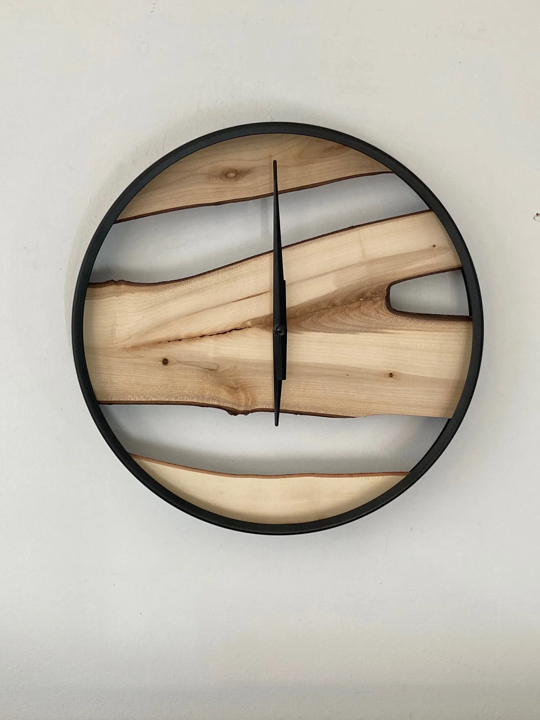 Live Edge Linden Clock — Bristlecone Designworks