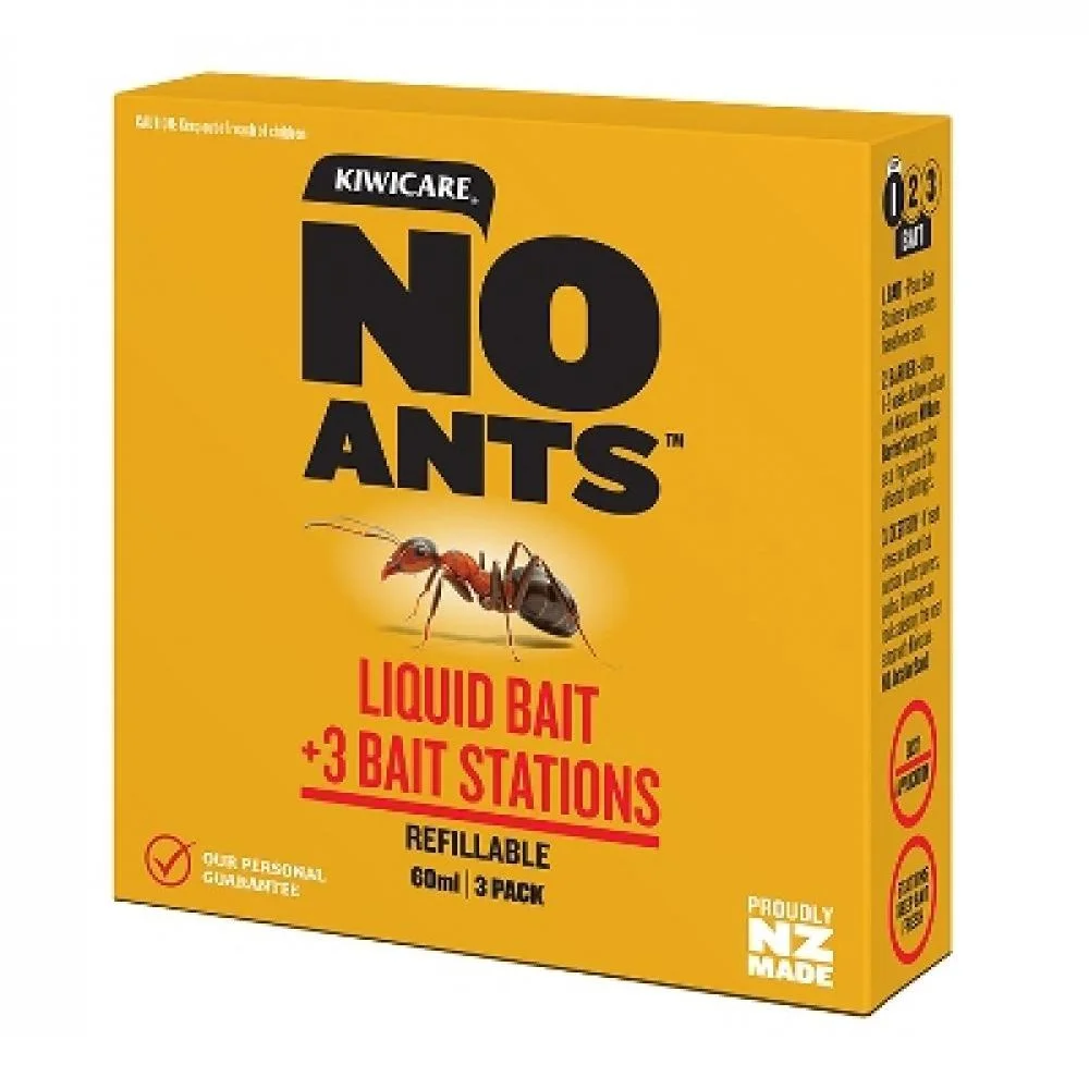 Kiwicare No Ants Liquid Bait + 3 Stations 60mL — California Home & Garden